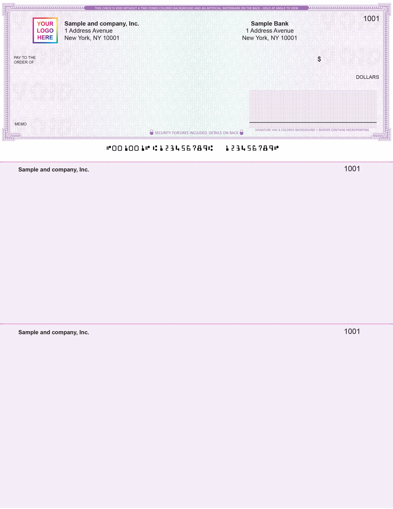 Order Business Checks on Top for Next-Day Delivery